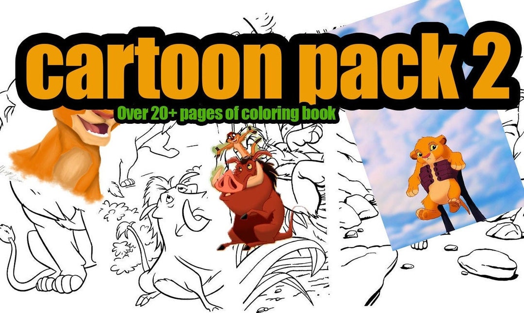 20+ Coloring Pages Cartoon Pack for All Ages. PDF Download. - Etsy