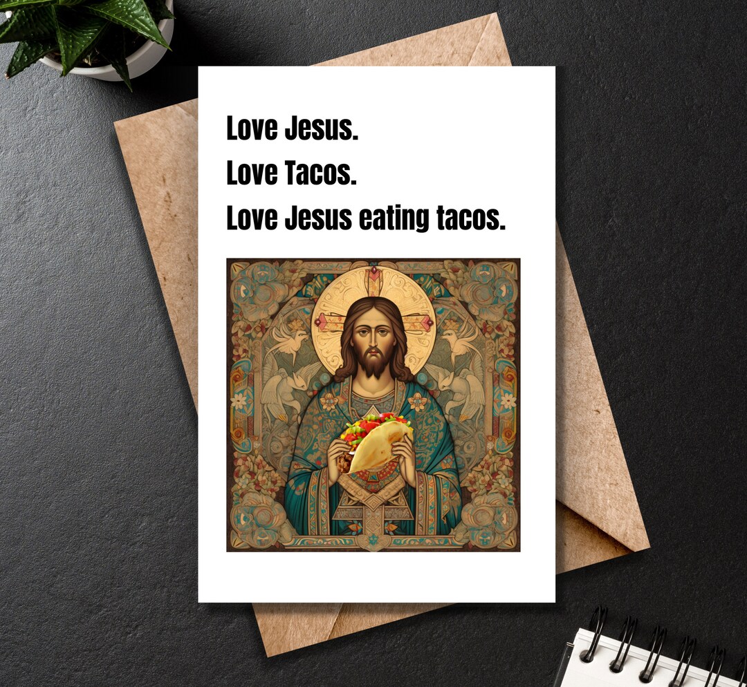 Jesus and Taco Funny Christian Faith Humor Love Bible Just - Etsy