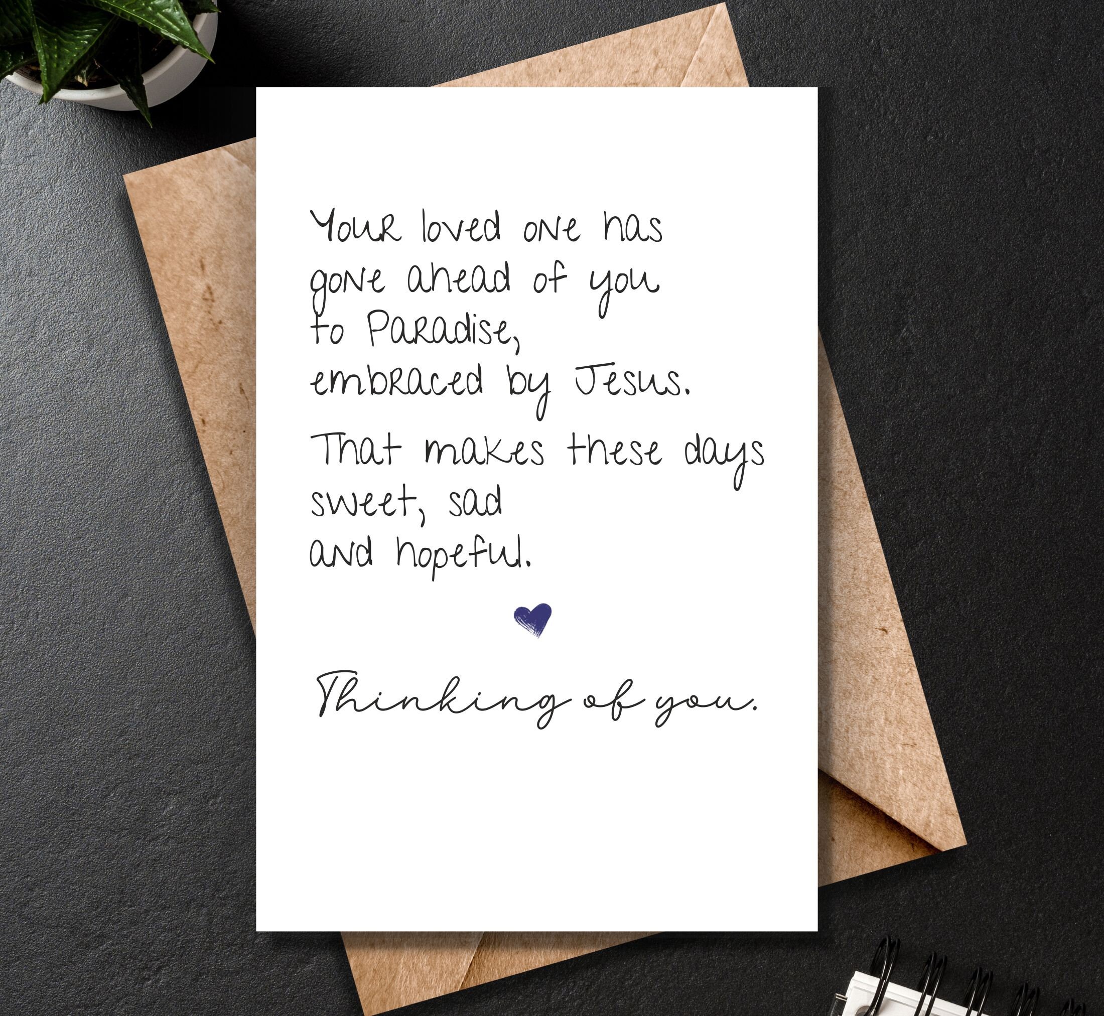 Loss of a Loved One Grief Bereavement Sympathy Condolences Card ...