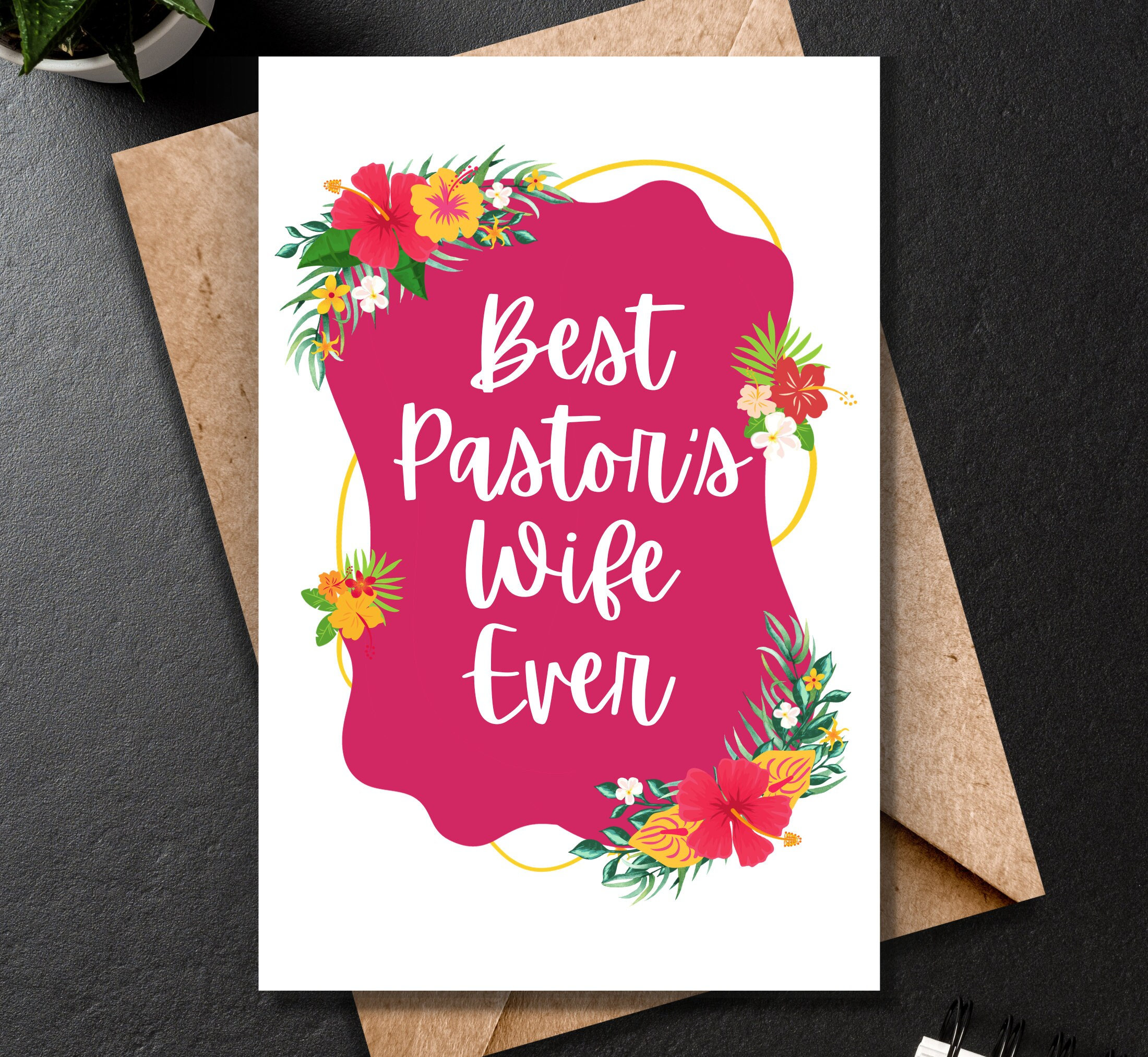 Best Pastor's Wife Ever Pastor Appreciation Christian Blank Greeting ...