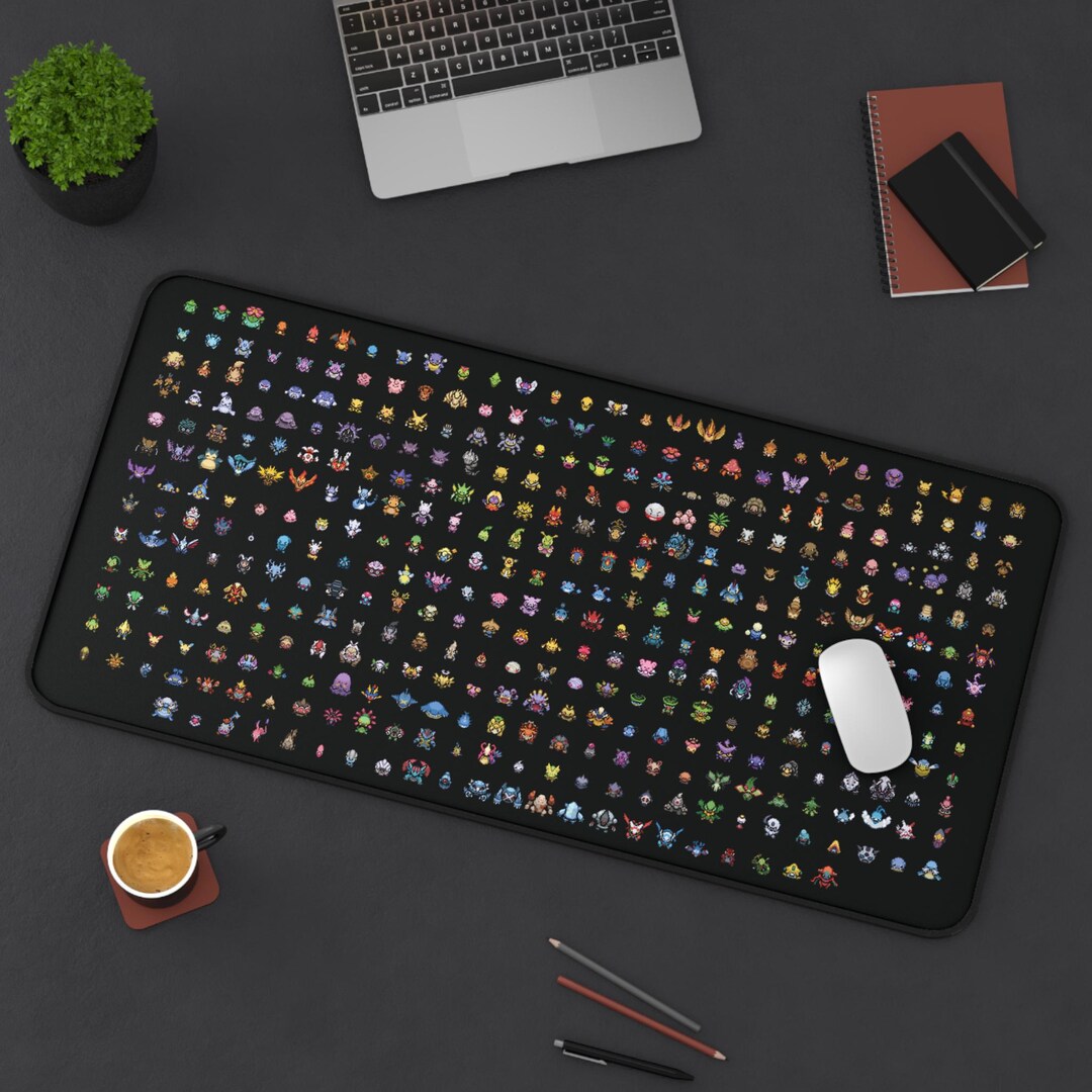 Poke Gen I-II-III Sprites Desk Mat 31 15.5 - Etsy
