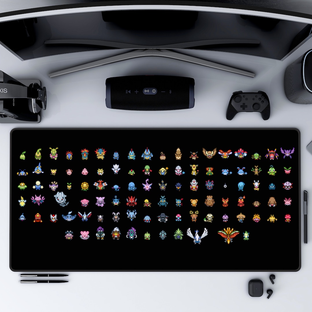 Pokemon Overworld Sprites GEN 2 Desk Mat - Etsy