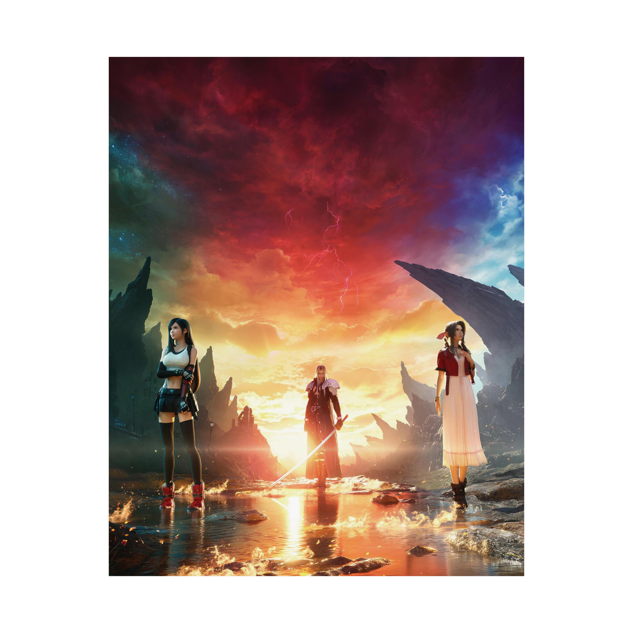 Final Fantasy VII REBIRTH Aerith and Tifa Vertical Posters 16x20 - Etsy ...