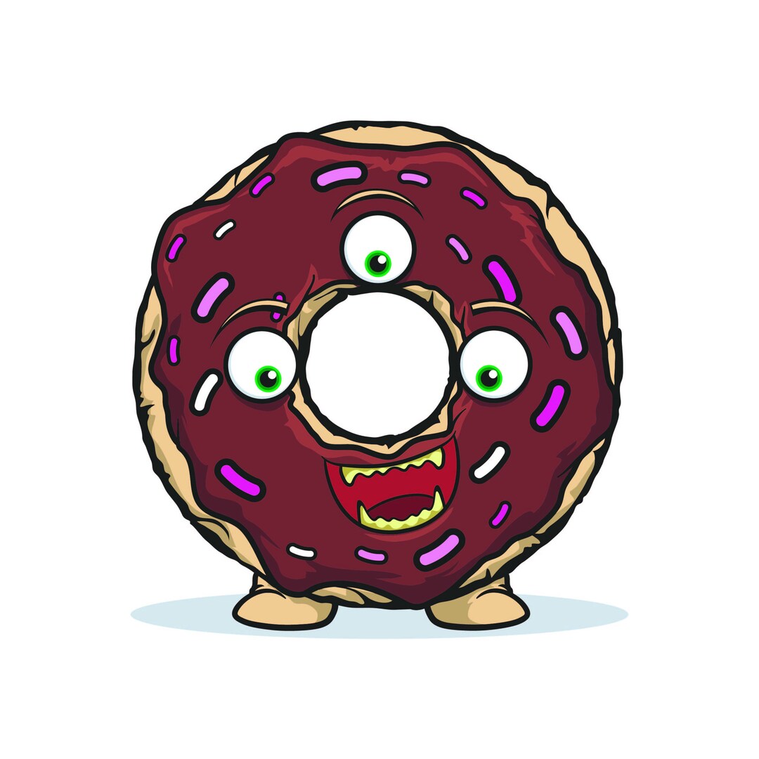 Donut Monster SVG - Etsy