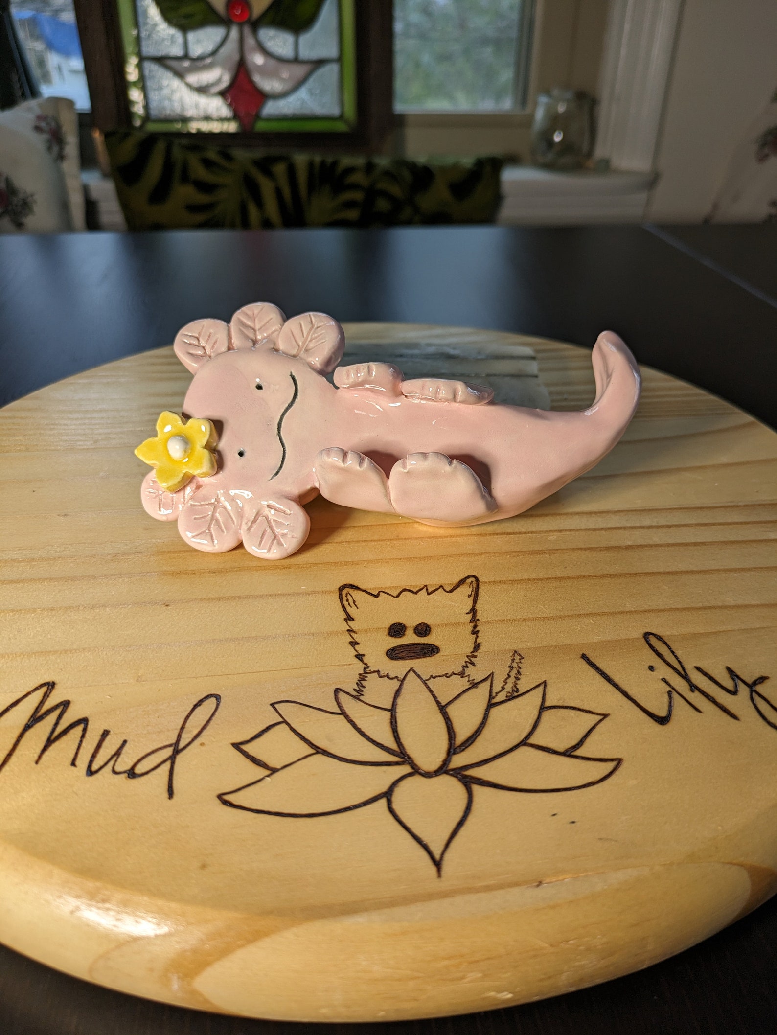 Ariel Axolotl Sculpture Hand Made Ceramic OOAK Figurine Mud Baby - Etsy