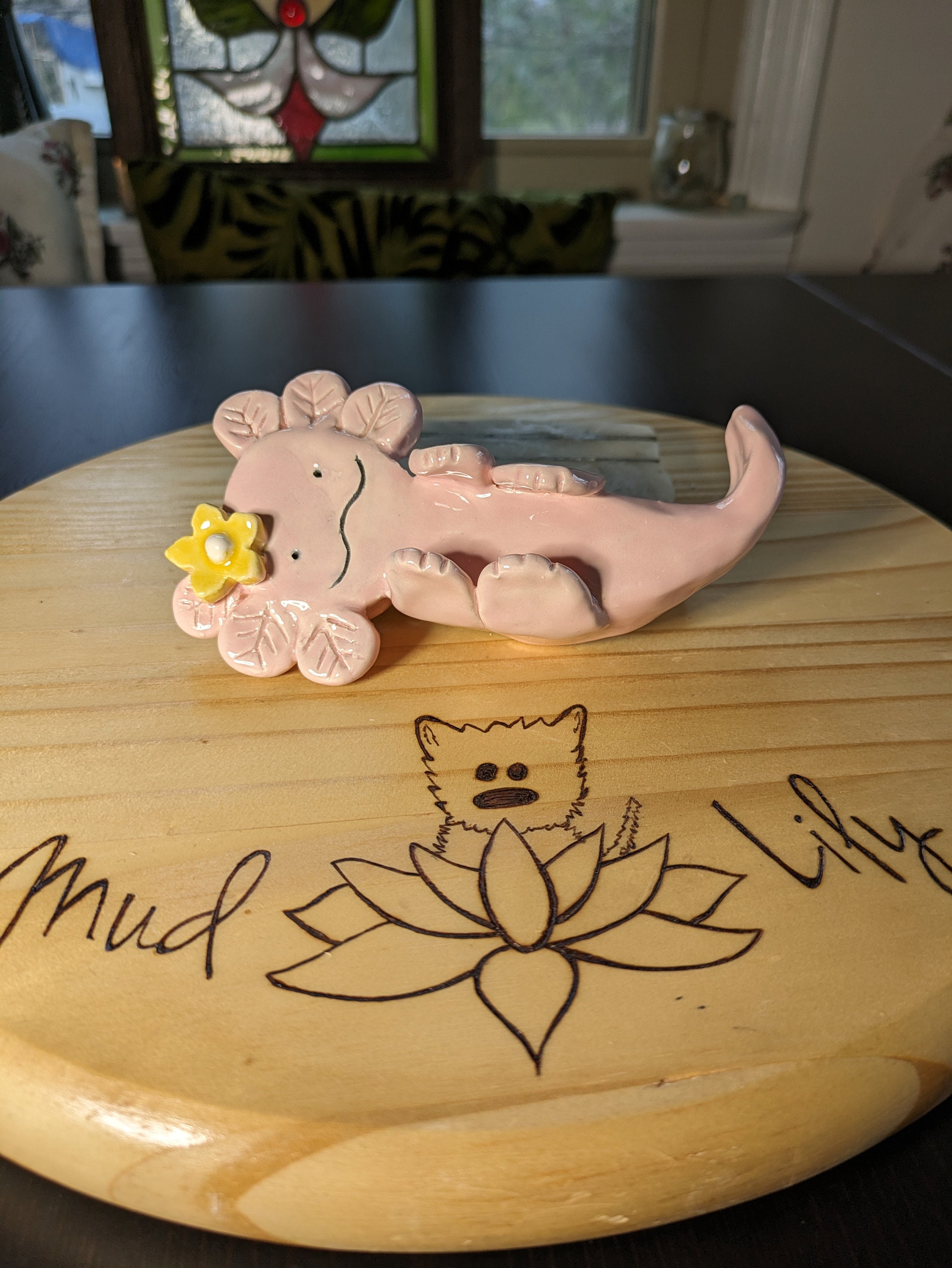 Ariel Axolotl Sculpture Hand Made Ceramic OOAK Figurine Mud Baby - Etsy