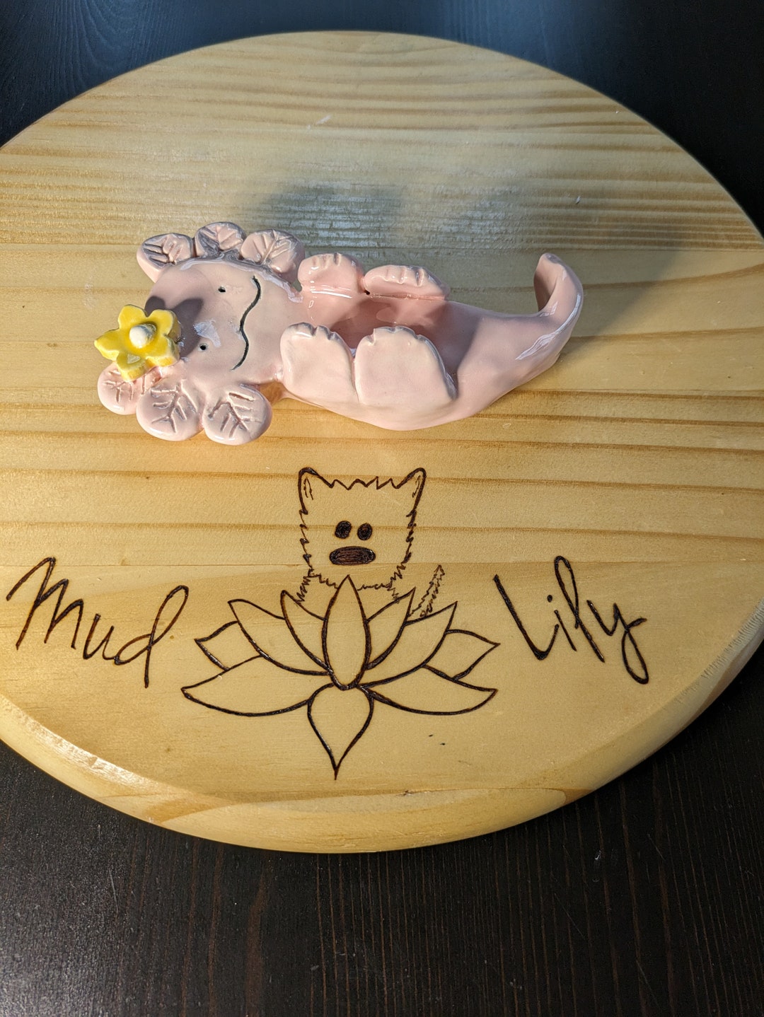 Ariel Axolotl Sculpture Hand Made Ceramic OOAK Figurine Mud Baby - Etsy