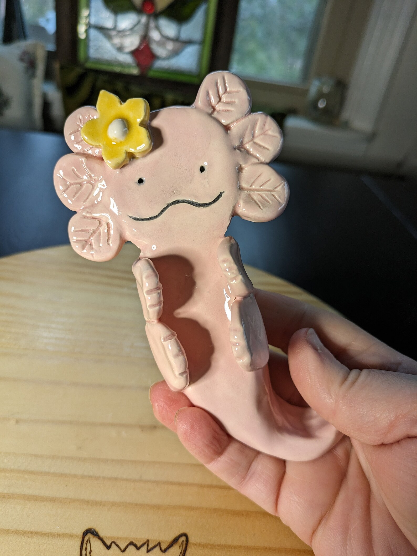 Ariel Axolotl Sculpture Hand Made Ceramic OOAK Figurine Mud Baby - Etsy