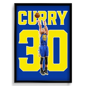 Steph Curry Printable Poster, GSW Print, High Quality Wall Art for ...