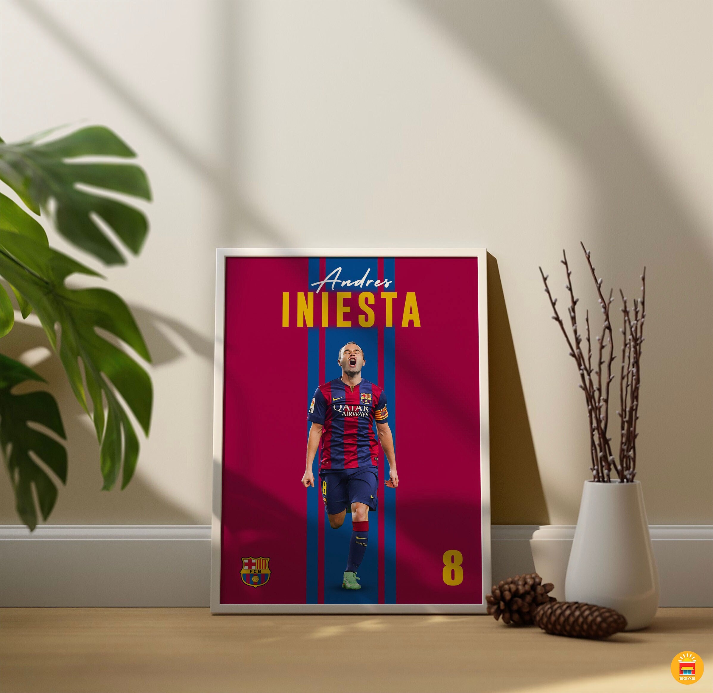 Iniesta Poster Andres Iniesta Printable Poster Barcelona - Etsy