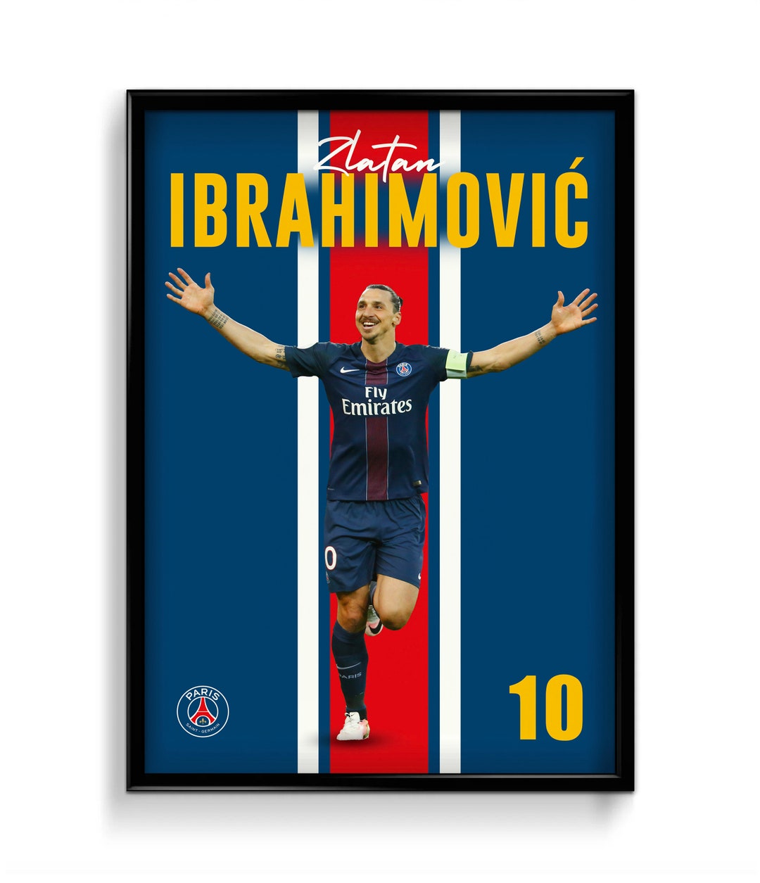 Zlatan Ibrahimovic Poster, Zlatan druckbares Poster, PSG Fußball Poster ...