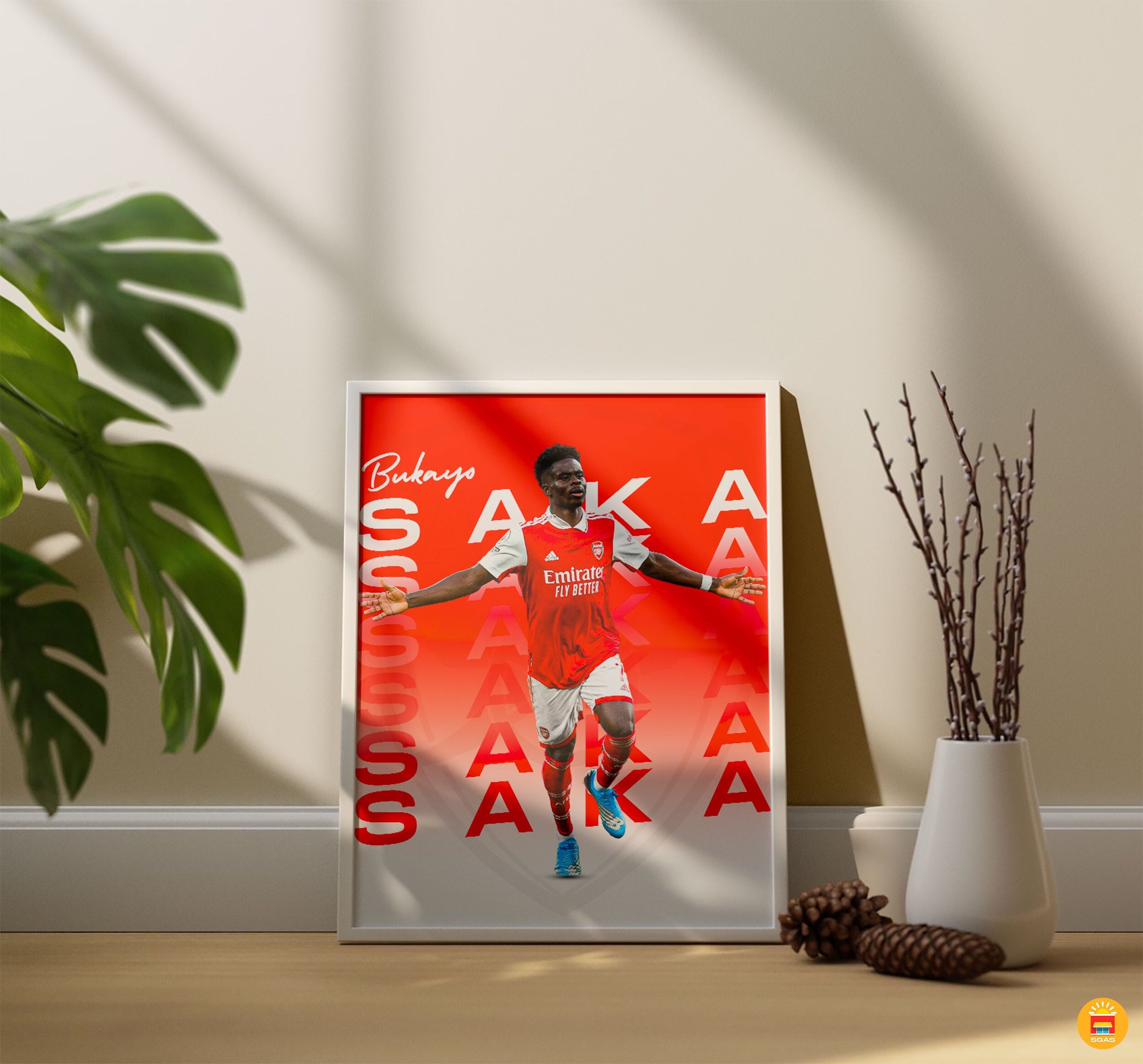 Bukayo Saka Poster, Saka Arsenal Printable poster sold by Wobble Sallow ...