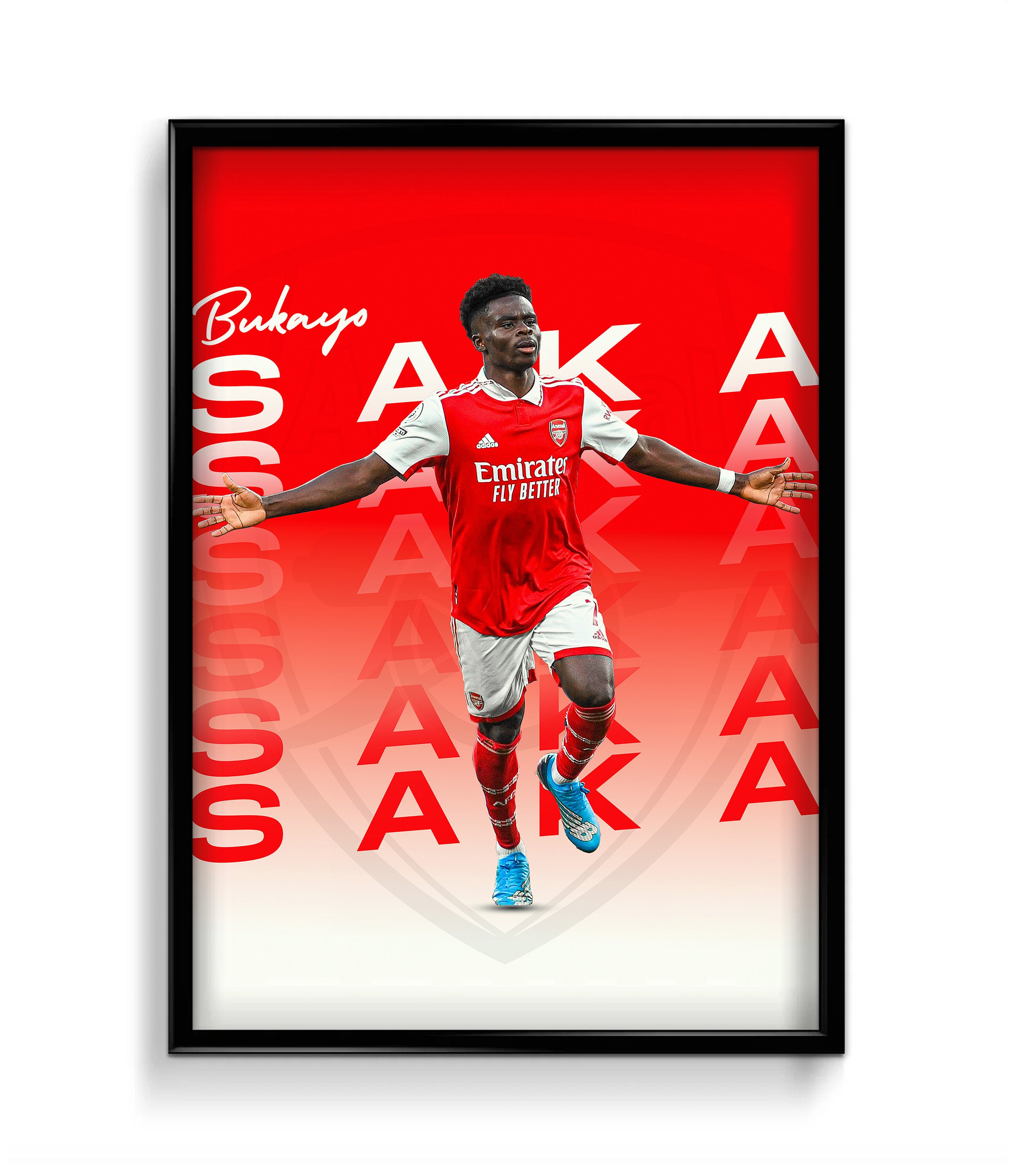 Bukayo Saka Poster, Saka Arsenal Printable poster sold by Wobble Sallow ...