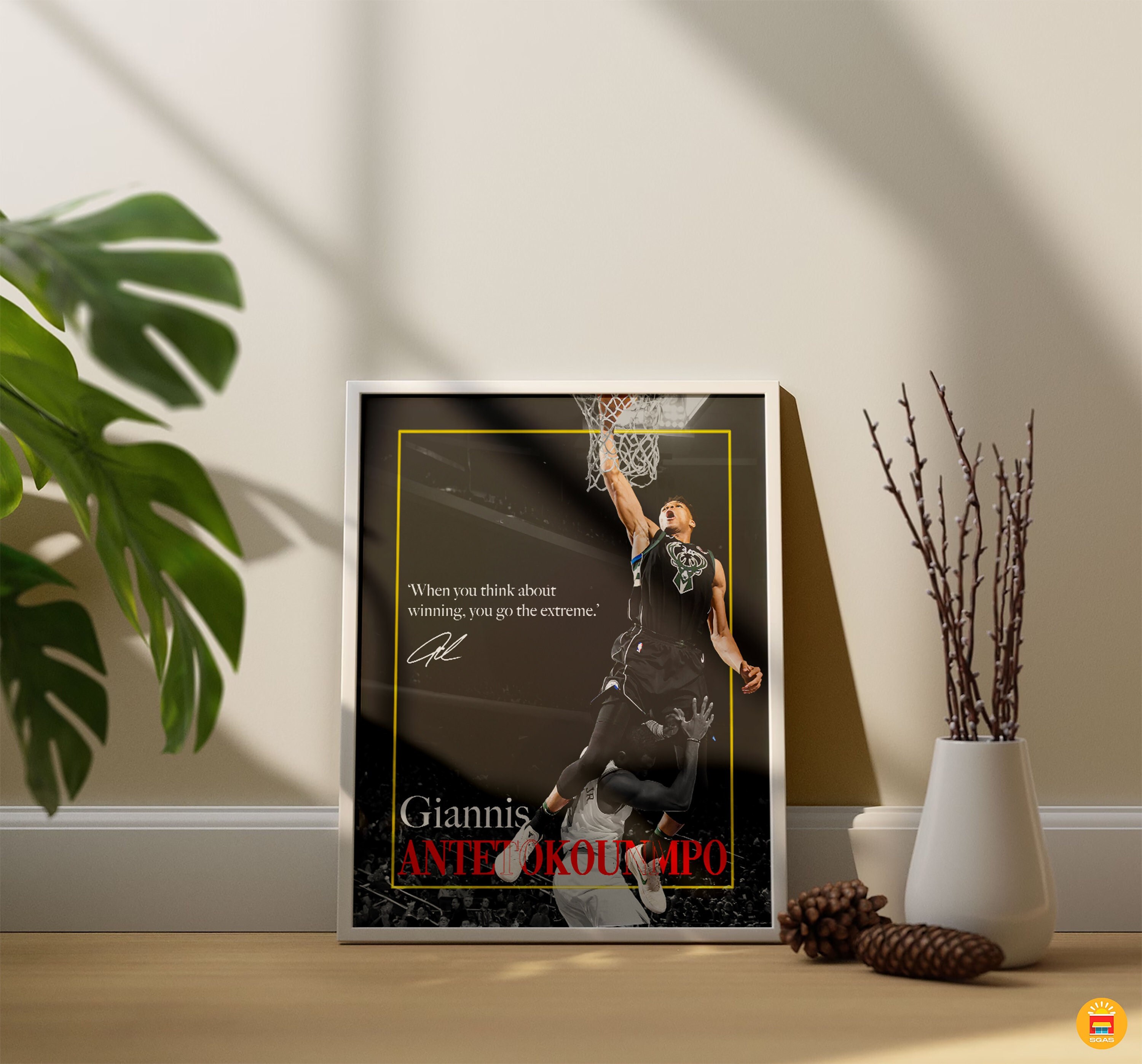 Giannis Antetokounmpo Printable Poster With Quote Giannis - Etsy