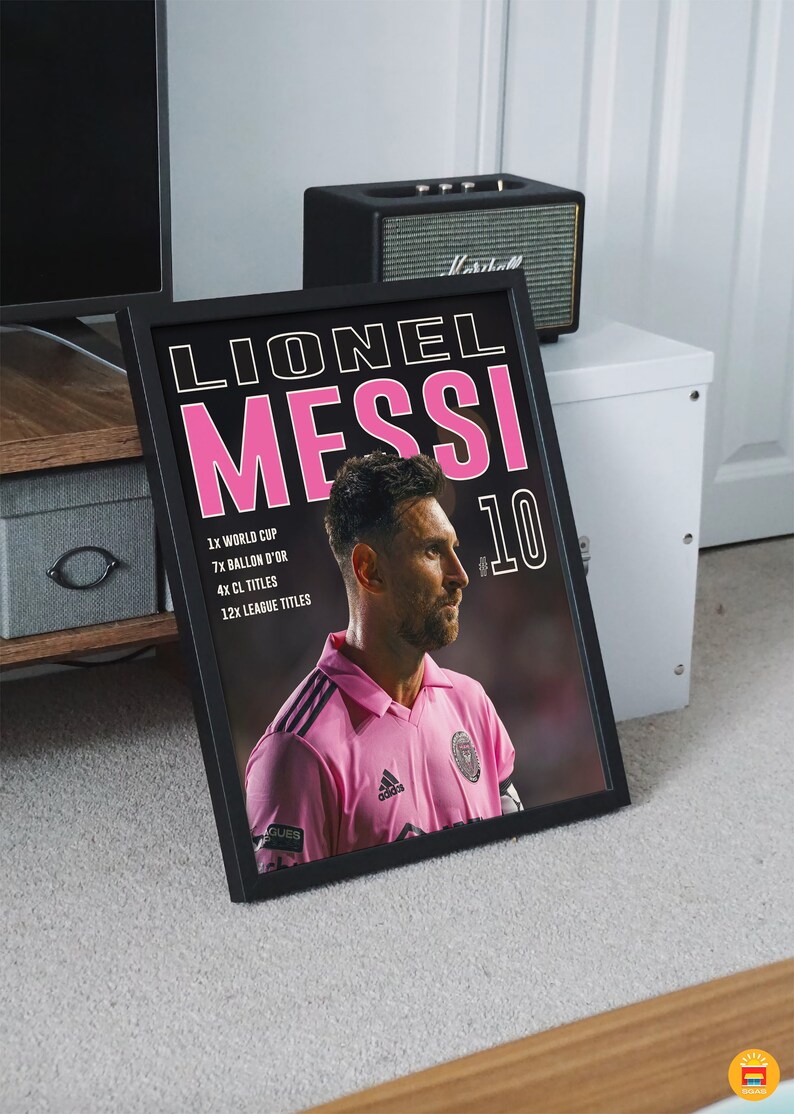 Lionel Messi Poster Inter Miami Print High Quality Wall Art - Etsy