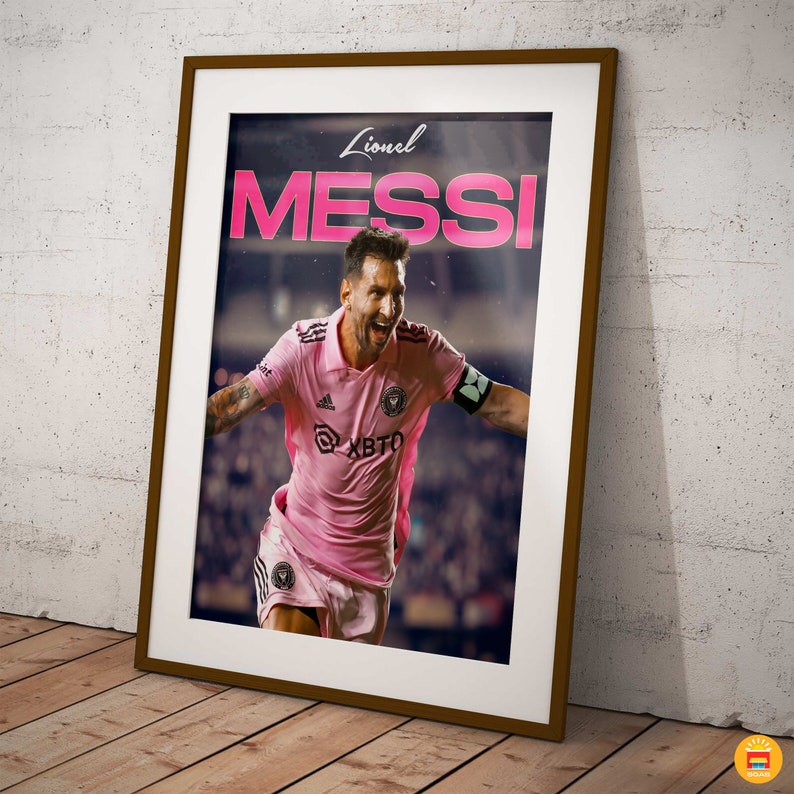 Lionel Messi Poster, Inter Miami Print, High Quality Wall Art for ...