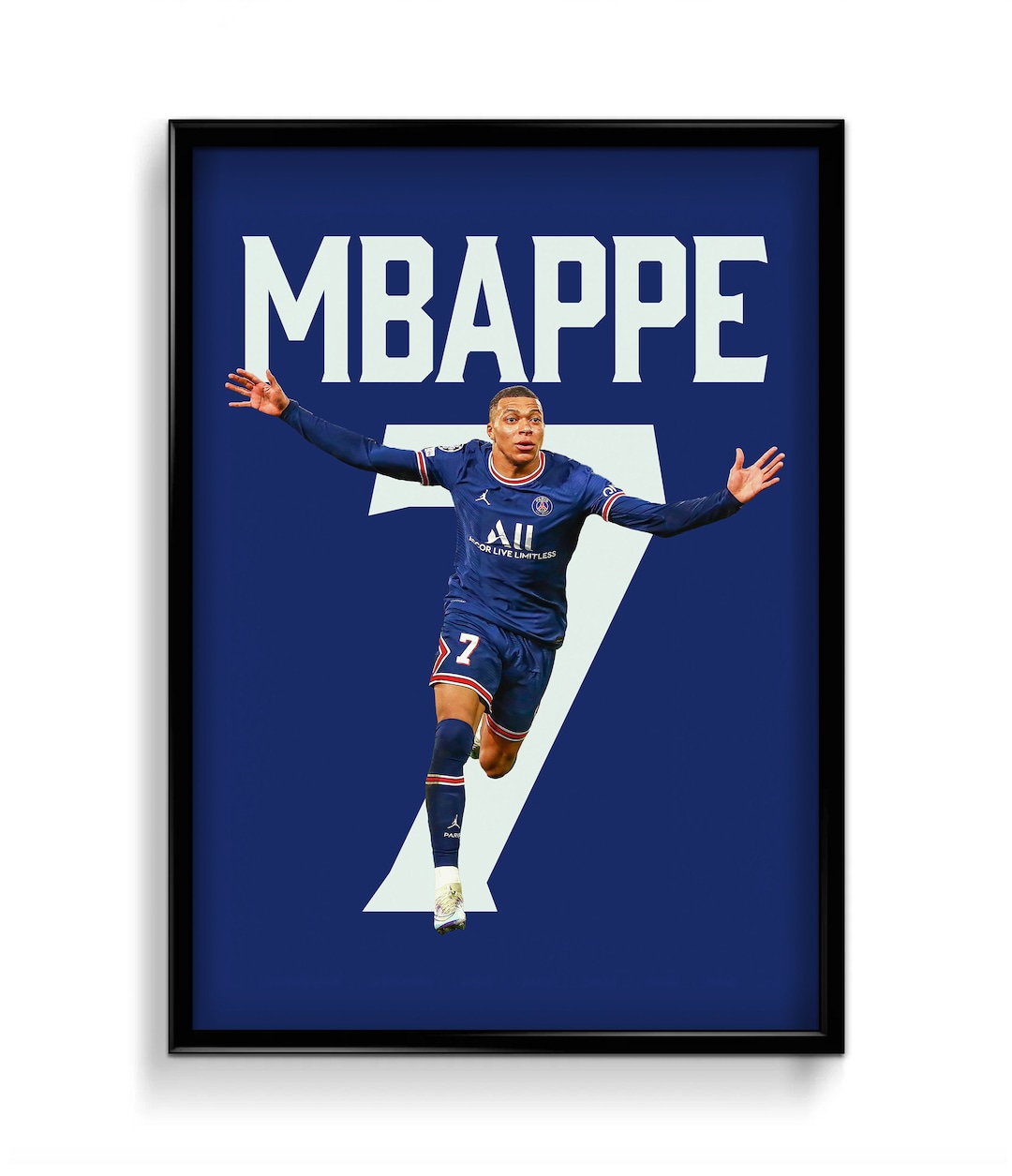 Kylian Mbappe Poster, druckbares Poster Mbappe, PSG Fußball Poster ...