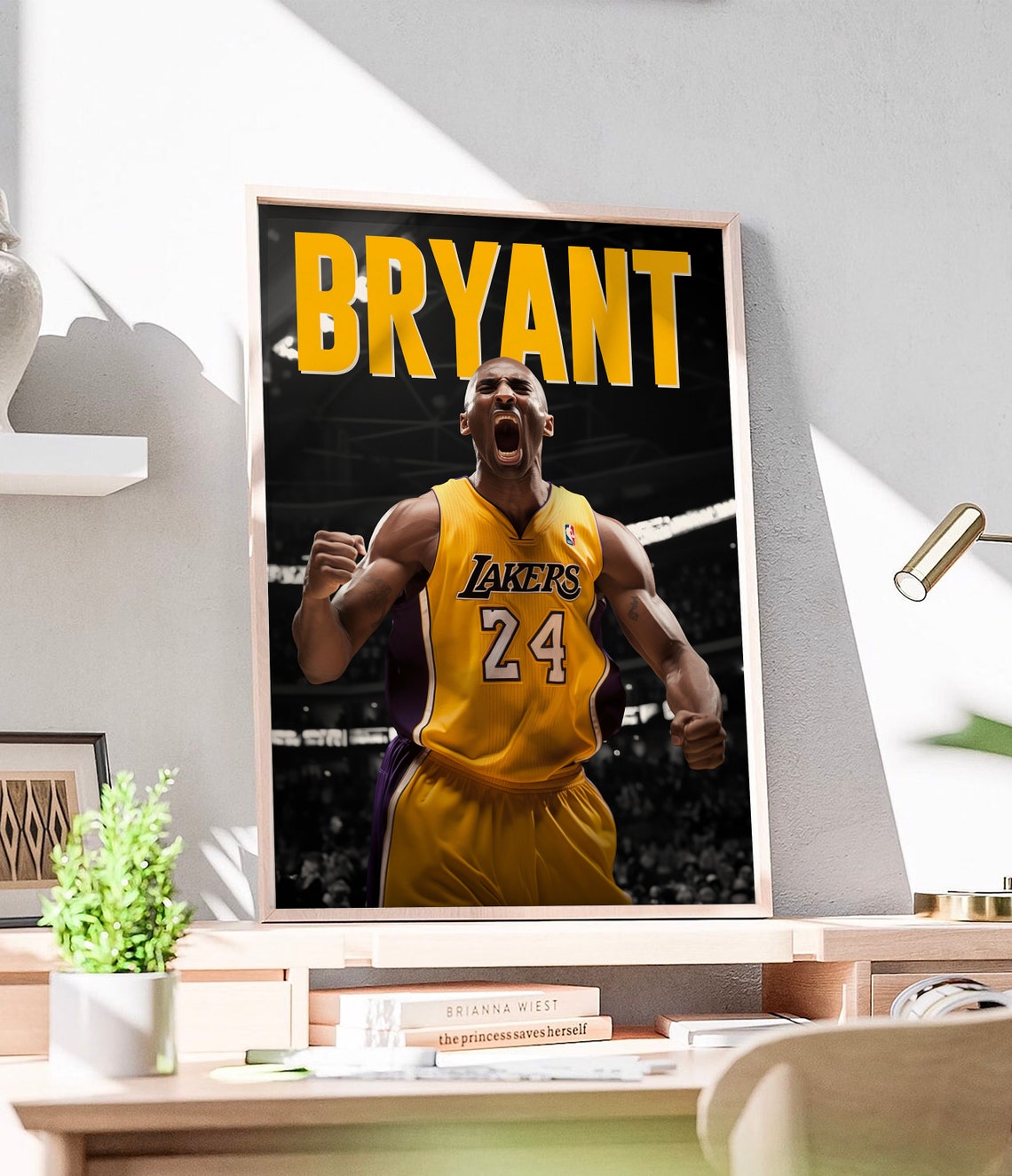 Kobe Bryant Printable Poster Nba Poster La Lakers High Quality Wall