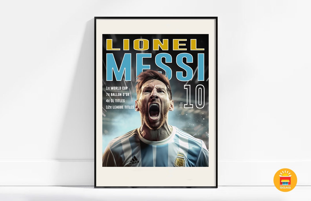 Printable Lionel Messi Poster With Football Titles High - Etsy