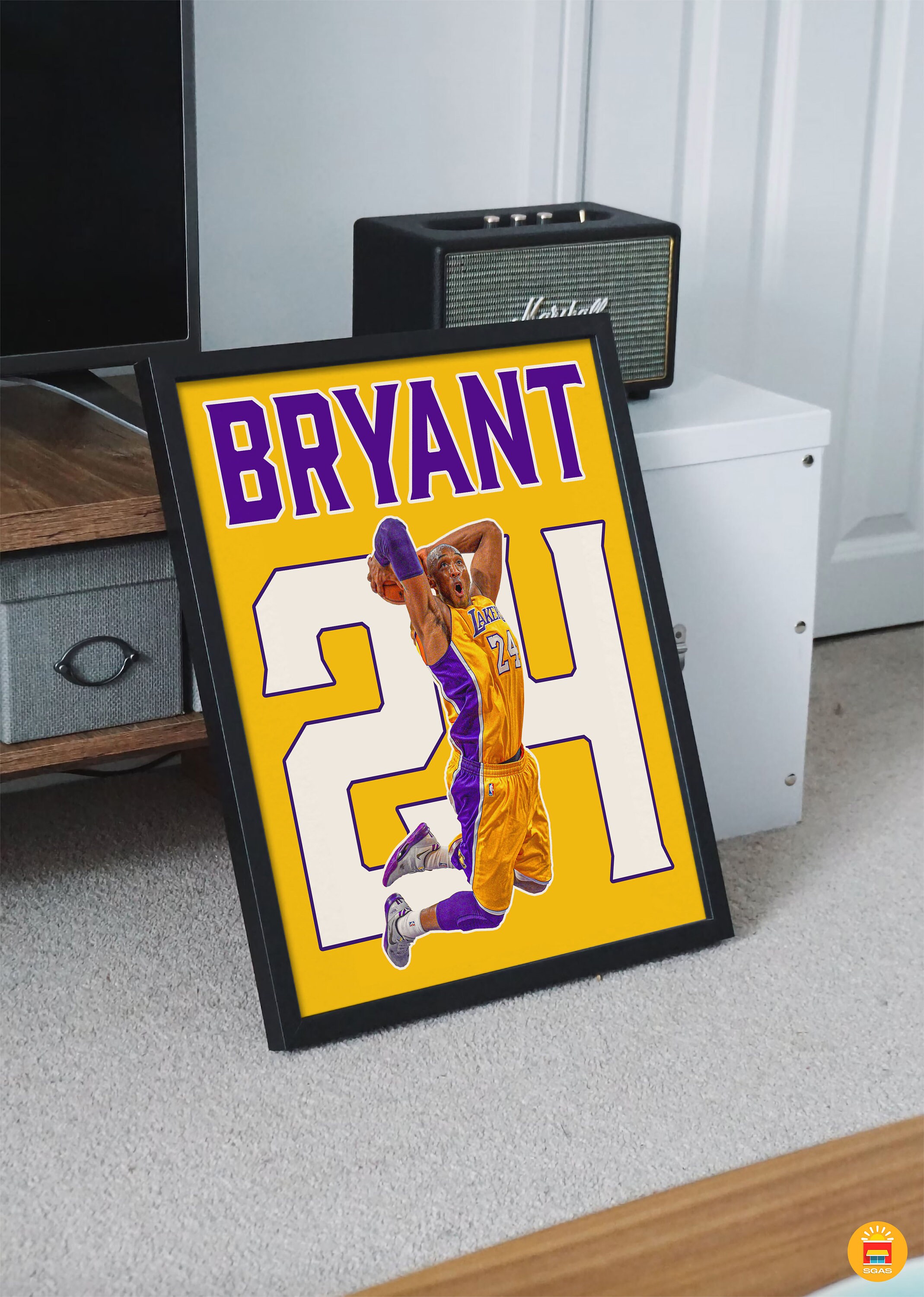 Kobe Bryant Printable Poster La Lakers Jersey Print High Etsy