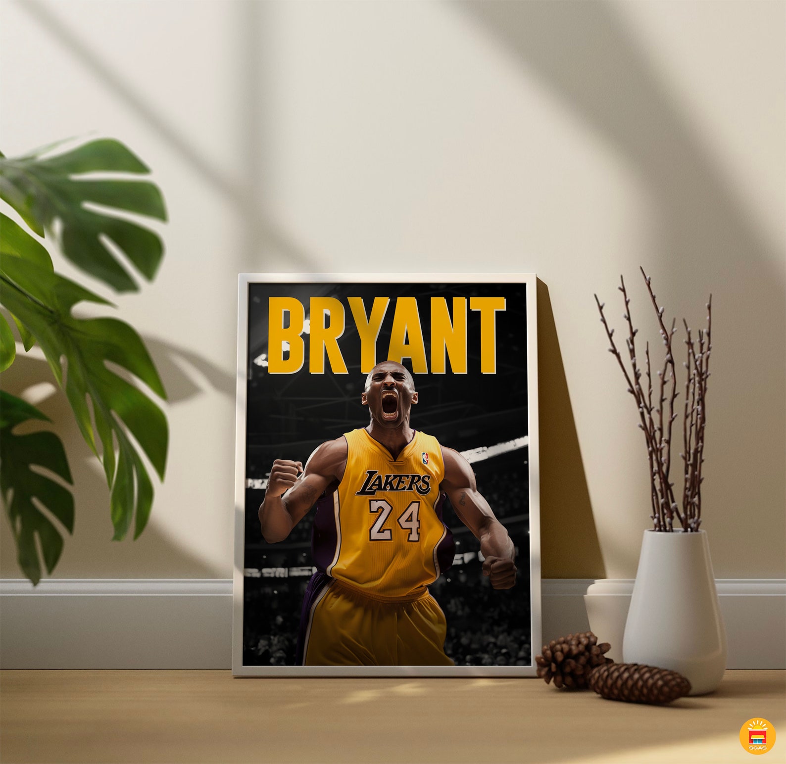 Kobe Bryant Printable Poster Nba Poster La Lakers High Quality Wall