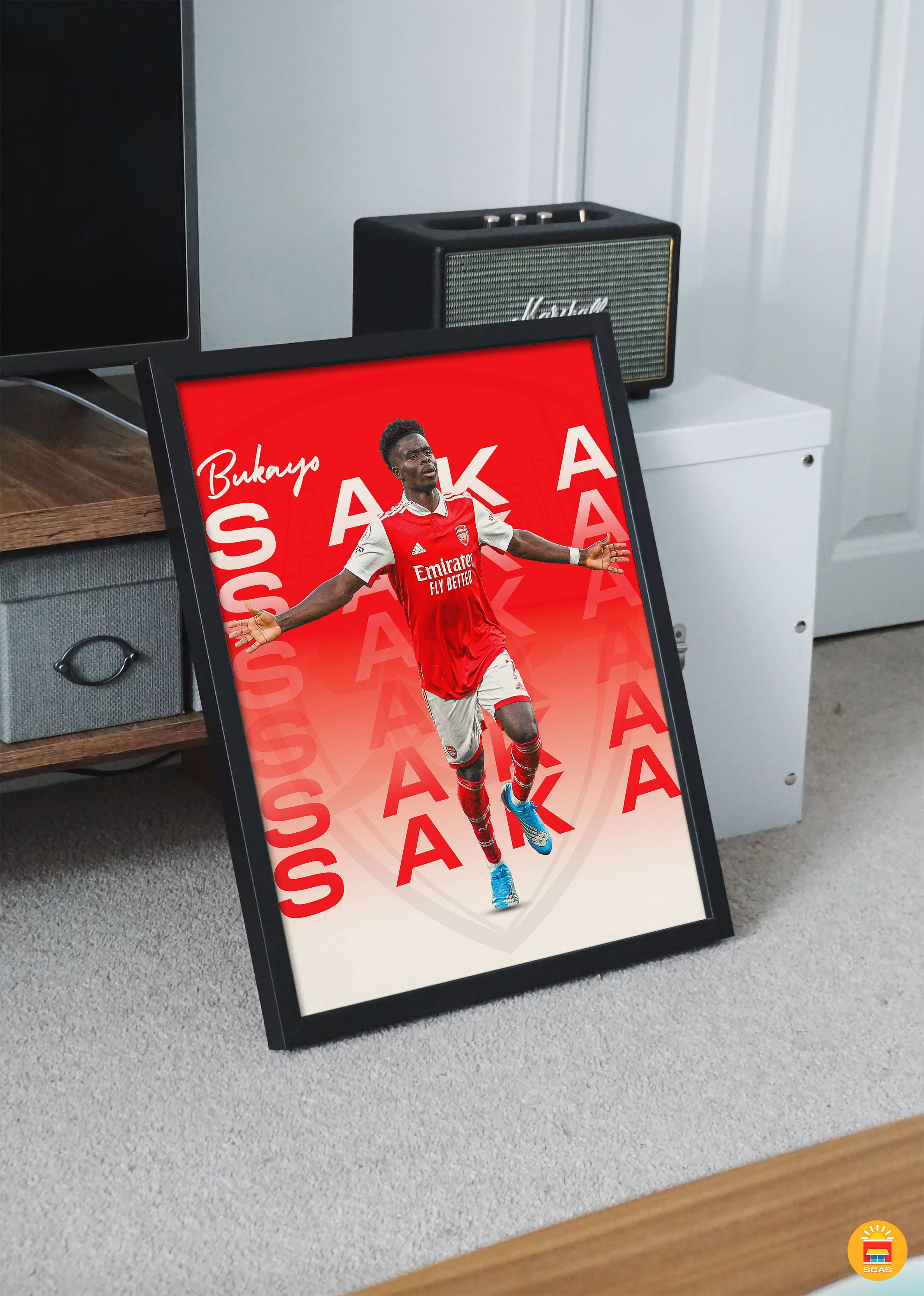 Bukayo Saka Poster, Saka Arsenal Printable poster sold by Wobble Sallow ...