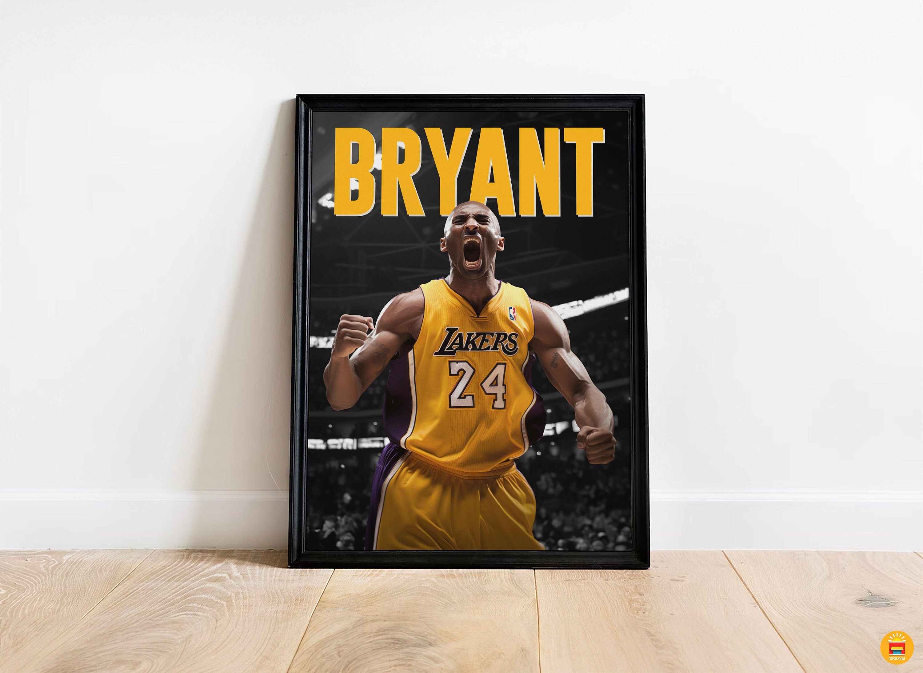 Kobe Bryant Printable Poster Nba Poster La Lakers High Quality Wall
