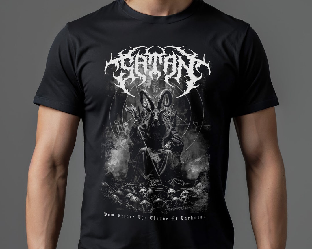 Satan Majestic Tshirt Black Metal T Shirt Heavy Metal Tee Horror Gift ...