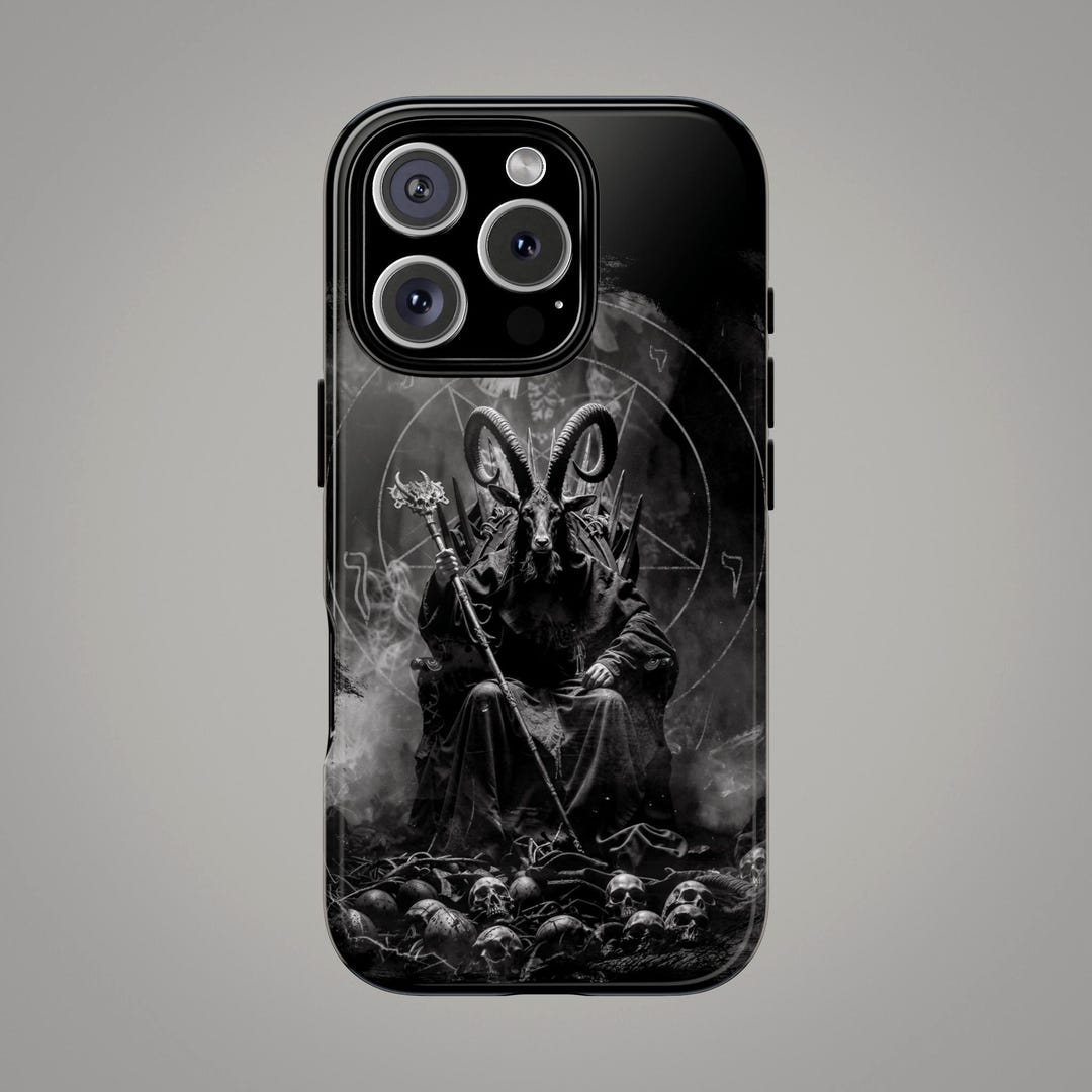 Gothic Satan Phone Case Devil Design Black Metal Mobile Cover Demon Art ...