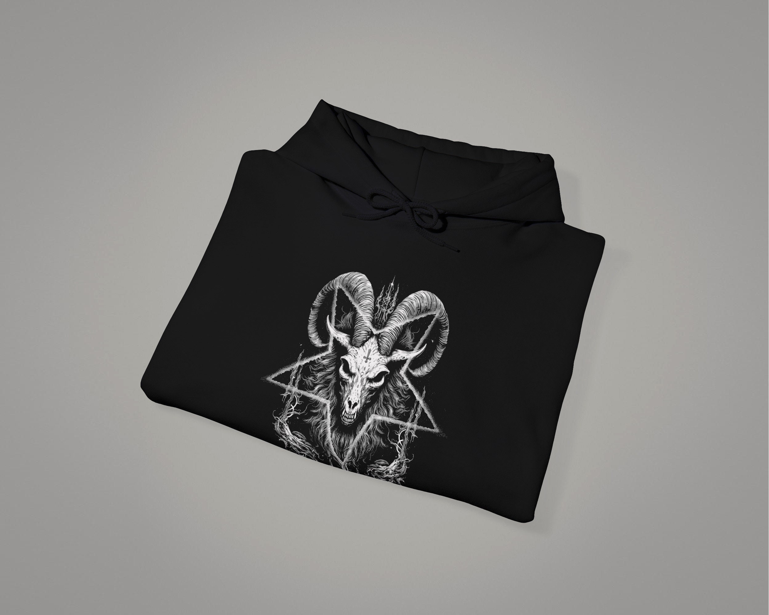 Satan Majestic Black Metal Hoodie Sweatshirt Heavy Metal Jumper Front ...