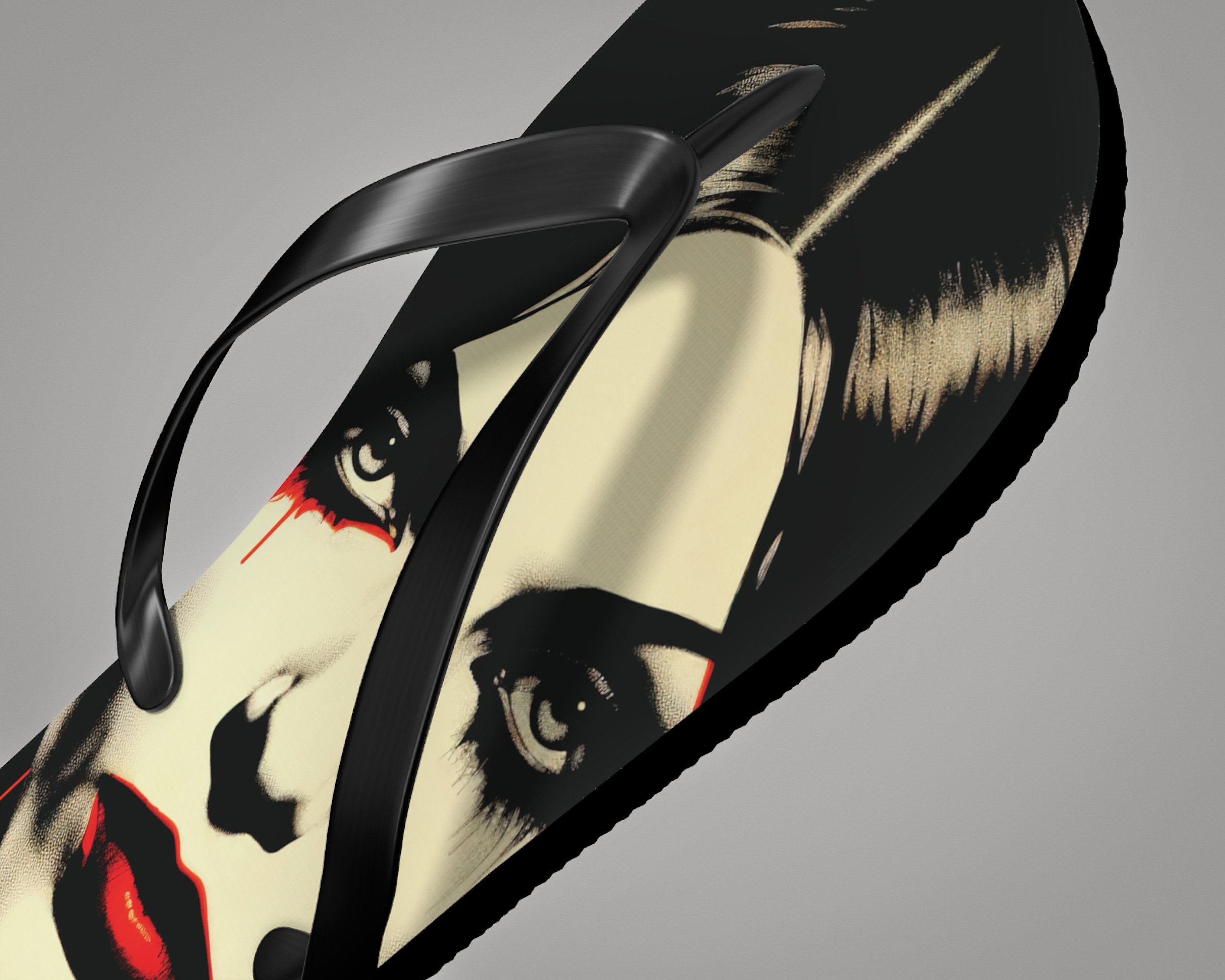 Vampire Girl Flipflops Horror Gift Retro 70s Slippers Vintage Horror ...