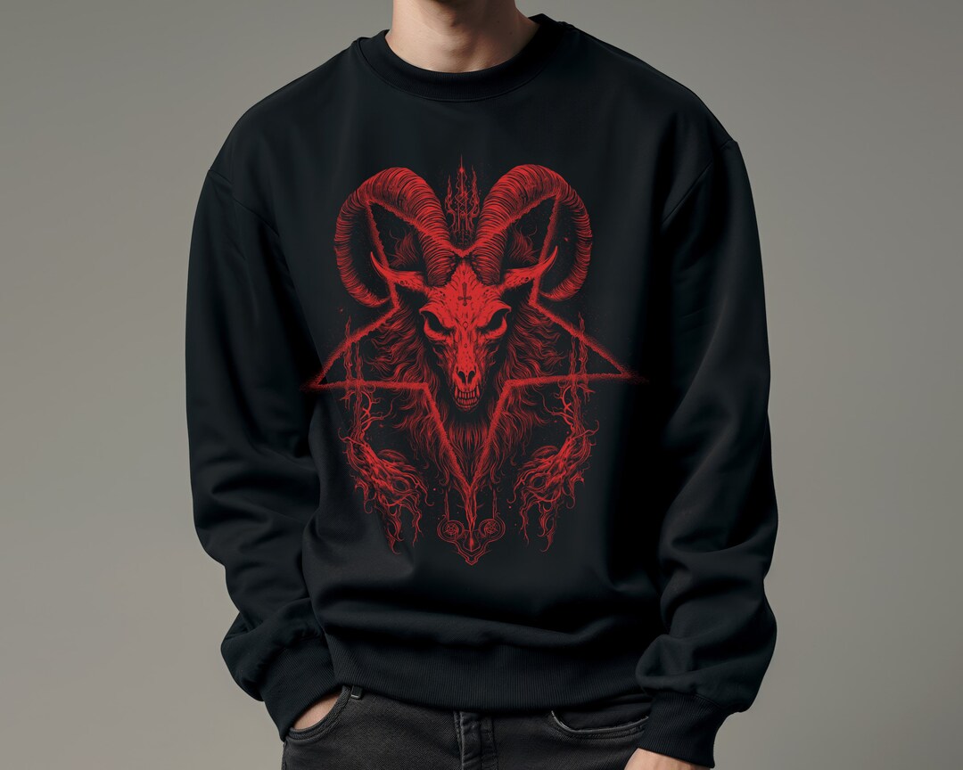 Red Devil 3 Sweatshirt Horror Gift Black Metal Sweat Heavy Metal Jumper ...