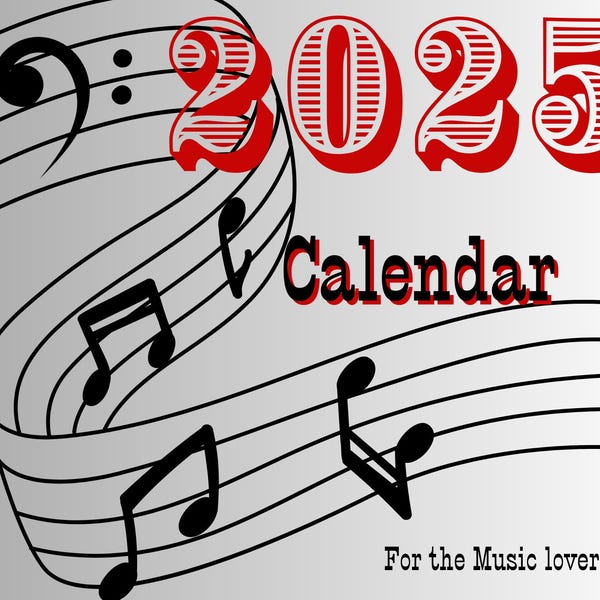 2025 Guitar Calendar - Etsy