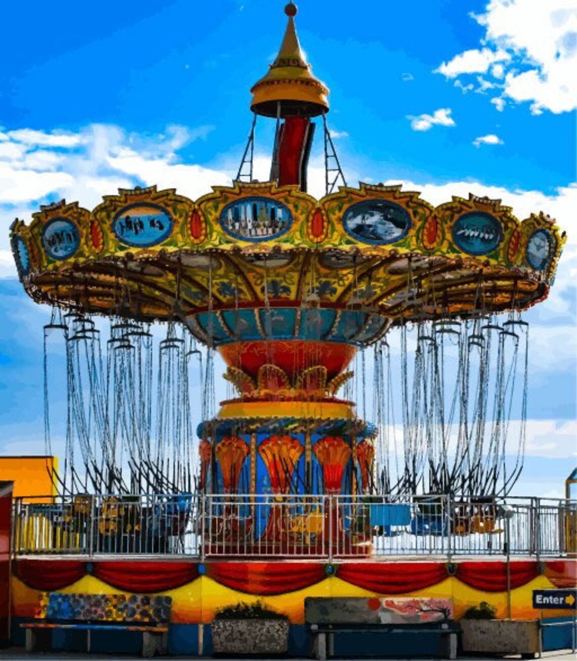 Amusement Park Swing Ride 1 - Etsy