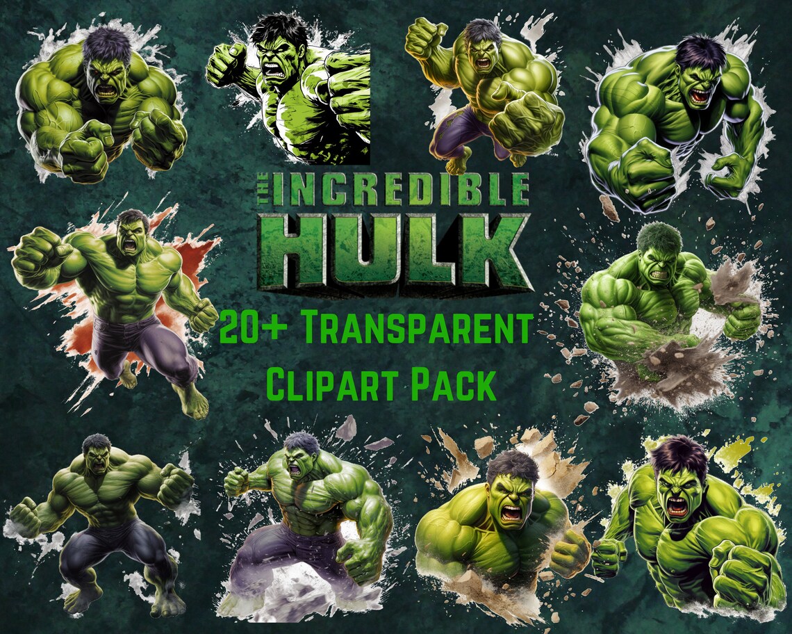 The Incredible Hulk Clipart Transparent Pngs High-quality Digital Art ...