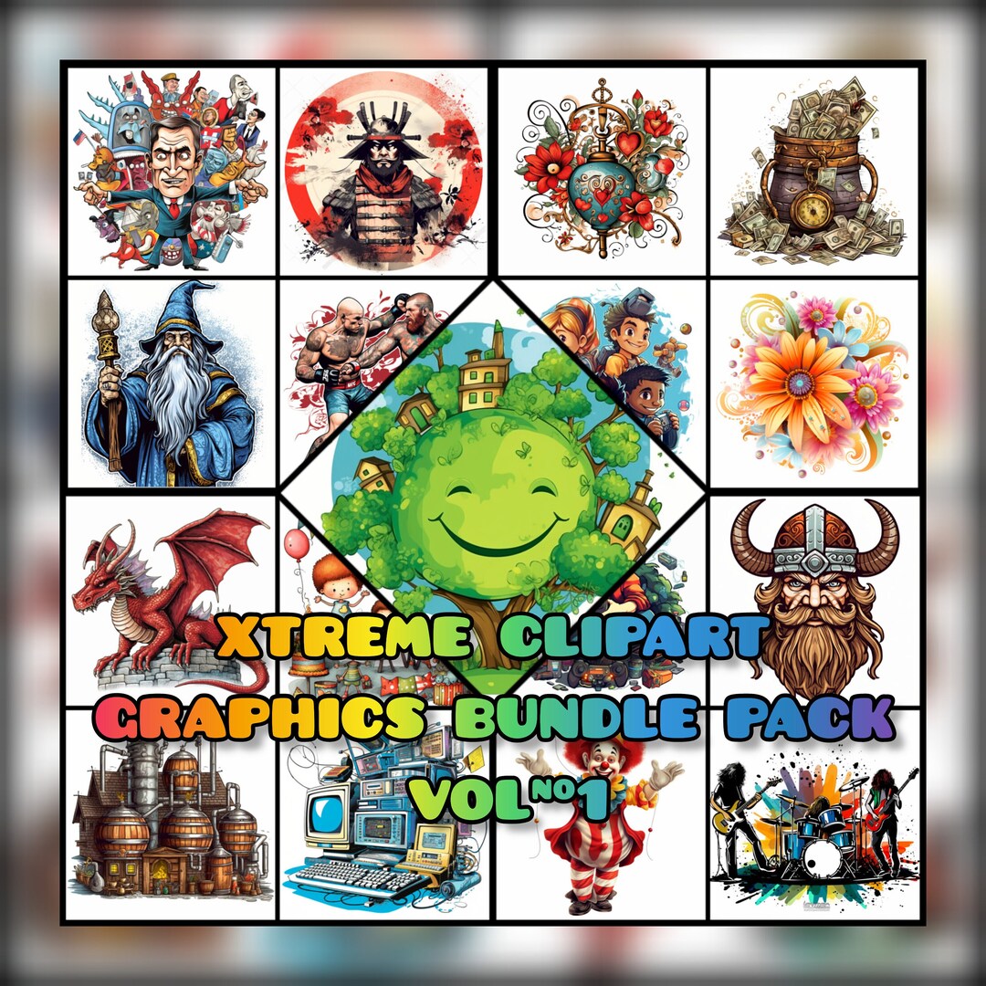 Xtreme Clipart Graphics Bundle Pack Vol#1 - Etsy