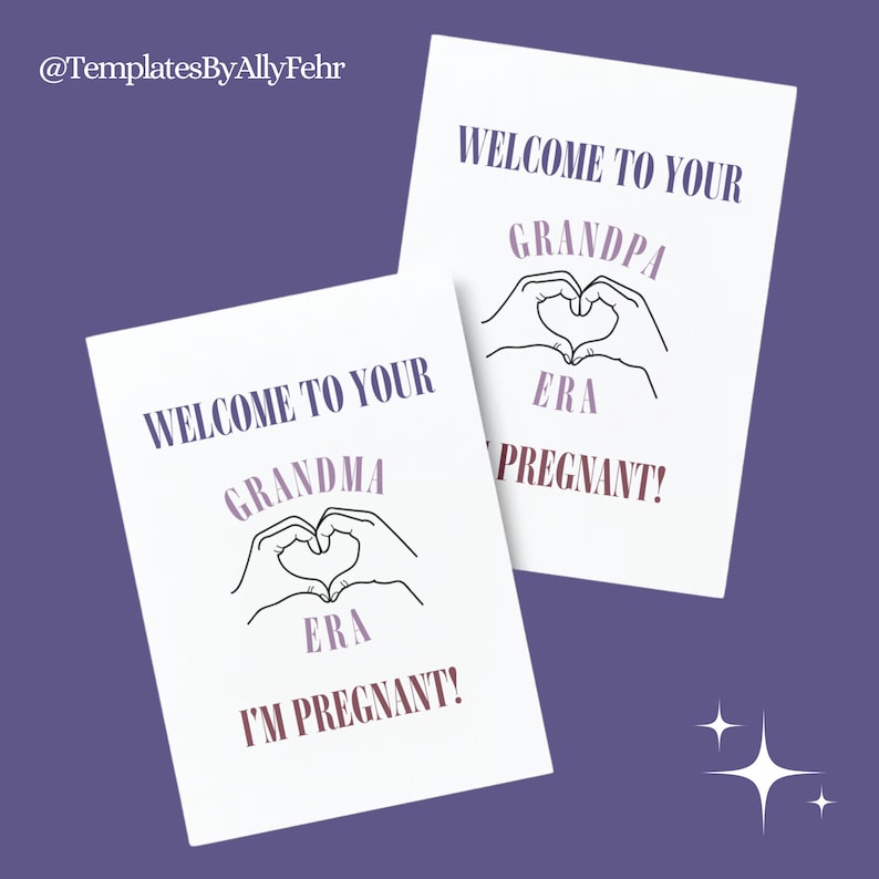 Editable Canva Template - Taylor Swift Pregnancy Announcement | Eras ...