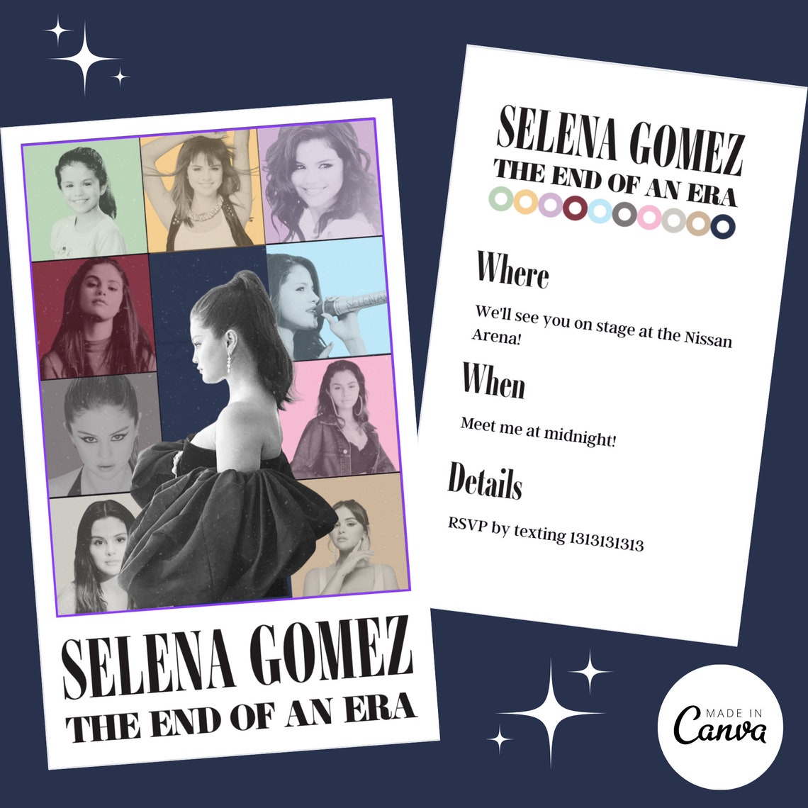 Editable Canva Eras Tour Invitation | Eras Tour Graduation Invite ...