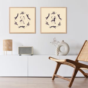 Artemis and Her Hounds Parchment Digital Download Art Print Tattoo ...