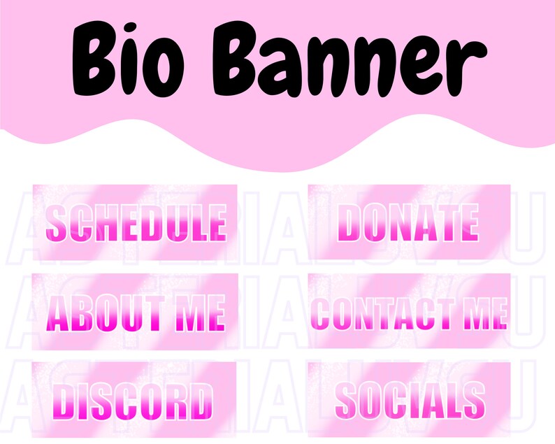 Twitch / Kick Bio Banner Panel - Etsy