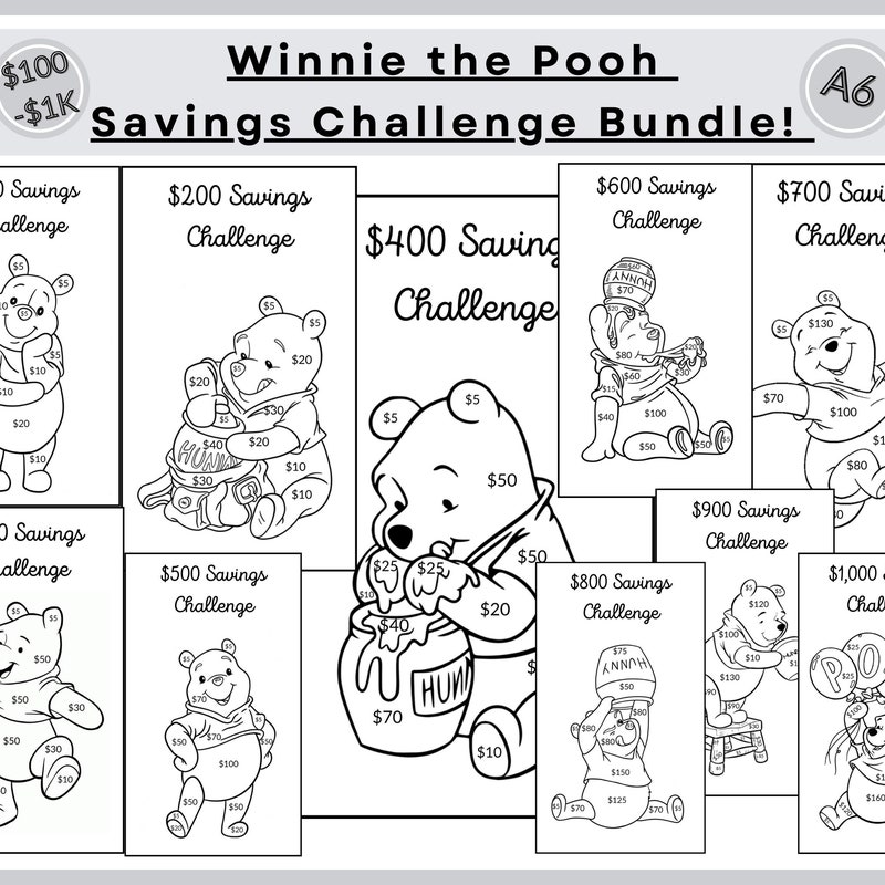Winnie the Pooh With Money - Etsy