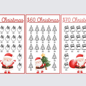 Christmas Icon Coloring Savings Challenge A6 (digital Download) - Etsy