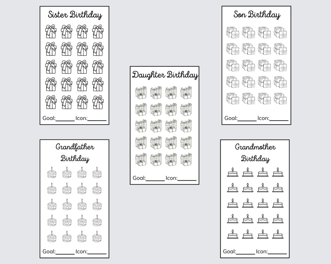 Birthday Savings Challenge: A6 Sinking Fund Trackers (digital Download ...