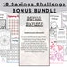 Bubble Numbers Savings Challenge Bundle, Money Saving Challenge A6 ...