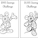 Mickey Savings Challenge Bundle, Coloring Saving (PDF Digital Download ...