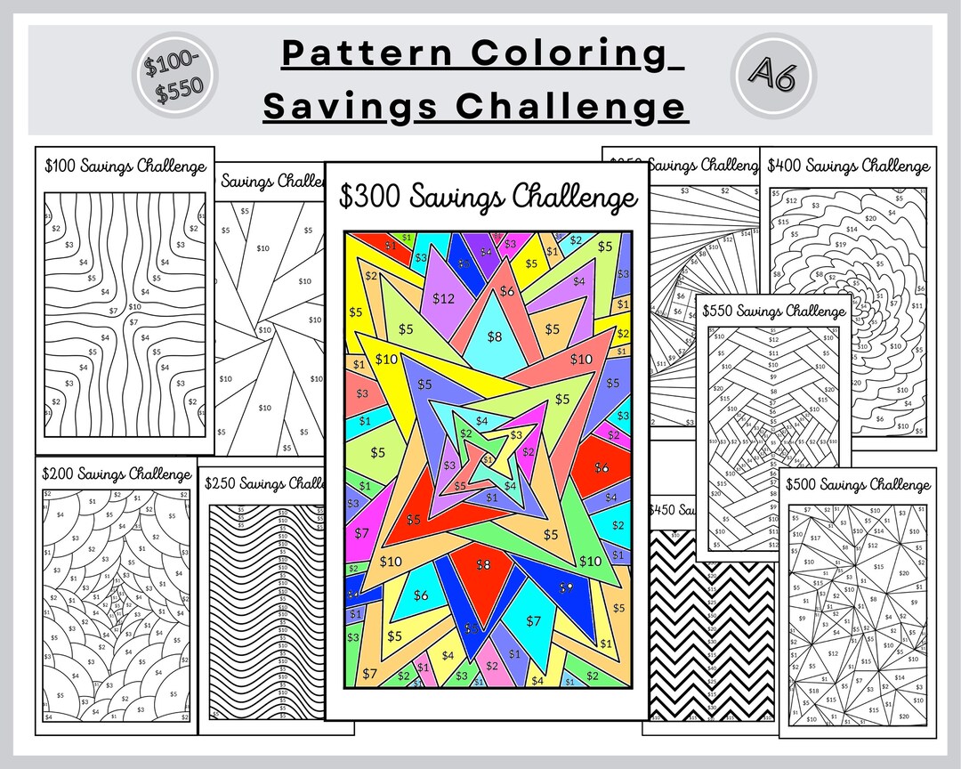 Color-in Savings, Patterns Saving, Save 500, Save 100, Money Saving ...