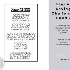 Intentional Savings, Color-in Savings Challenge, Save 1000, Save 500 ...