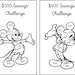 Mickey Savings Challenge Bundle, Coloring Saving (PDF Digital Download ...