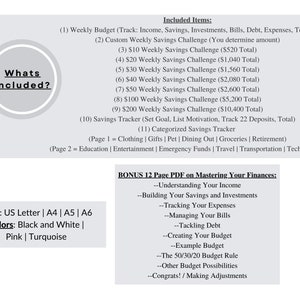 Weekly Savings Challenge Printables, Savings Challenge Bundle ...