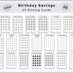 Birthday Savings Challenge: A6 Sinking Fund Trackers (digital Download ...